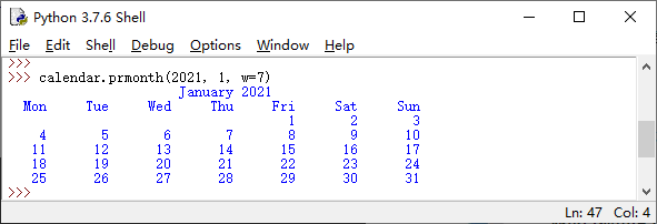 从零开始学Python(8) -----用2行代码制作简单的Python日历_python给日历分行-CSDN博客