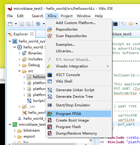 【教程】Xilinx Vivado/Vitis 2020.1创建最简单的MicroBlaze工程运行Hello World C语言程序（不使用外部DDR3内存），并固化到SPI Flash ...