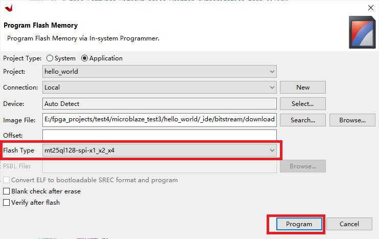 【教程】Xilinx Vivado/Vitis 2020.1创建最简单的MicroBlaze工程运行Hello World C语言程序（不使用外部DDR3内存），并固化到SPI Flash ...