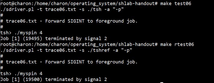 操作系统实验---Writing Your Own Unix Shell_学会编译tsh.c,调用tsh文件tracexx.txt的功能验证方法 1. 使用make命令编译t-CSDN博客