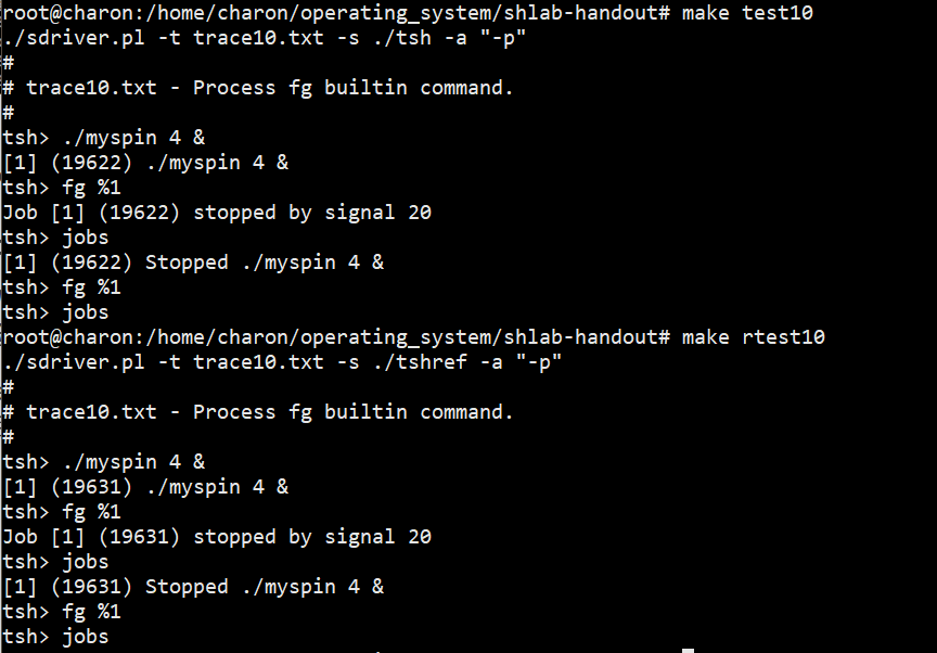 操作系统实验---Writing Your Own Unix Shell_学会编译tsh.c,调用tsh文件tracexx.txt的功能验证方法 1. 使用make命令编译t-CSDN博客