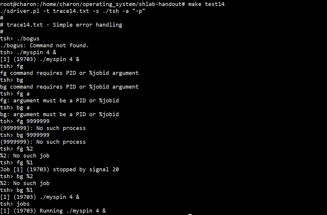 操作系统实验---Writing Your Own Unix Shell_学会编译tsh.c,调用tsh文件tracexx.txt的功能验证方法 1. 使用make命令编译t-CSDN博客