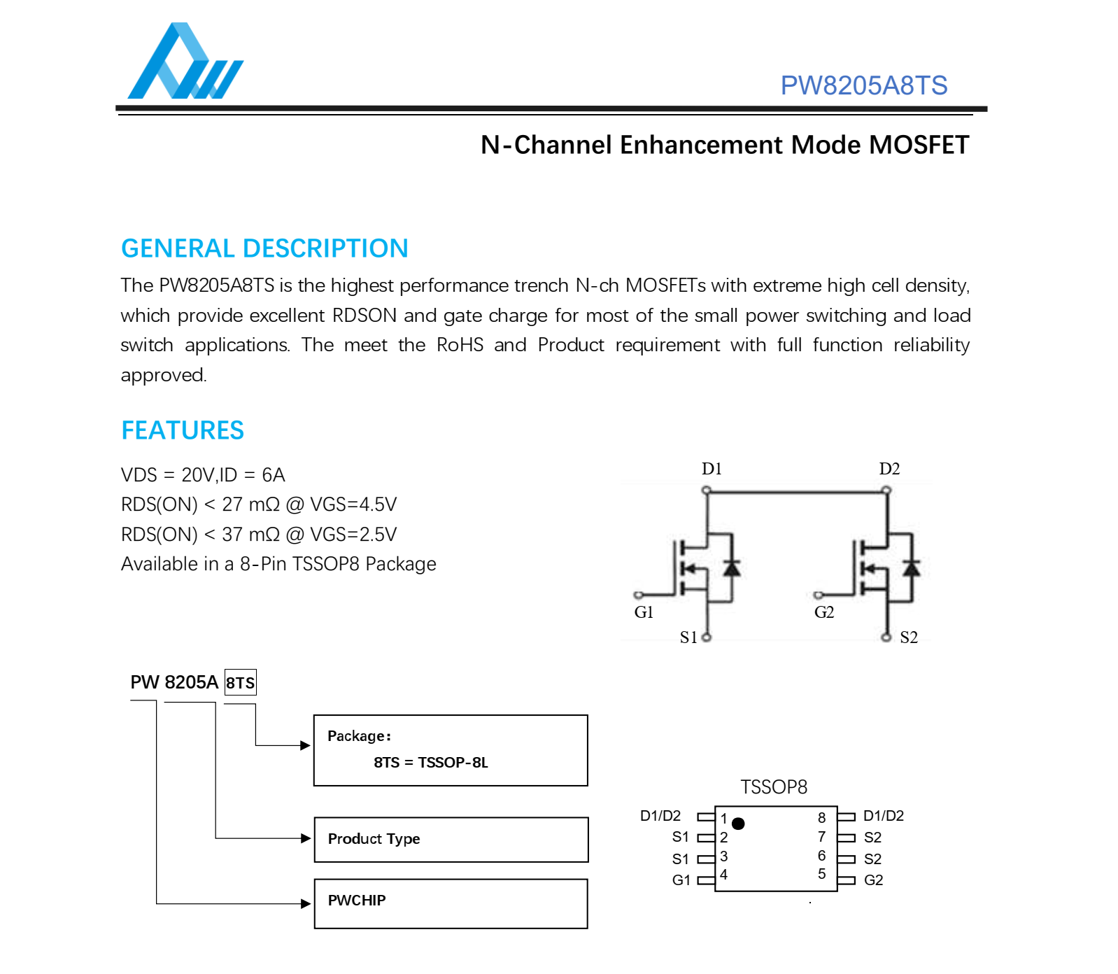 8205A6，8205A8大小封装的双NMOS管_8205芯片能用两个mos管替代吗-CSDN博客