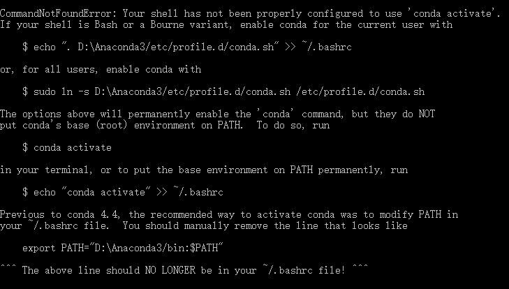 Windows CommandNotFoundError: Your shell has not been properly configured to use ‘conda activate ...