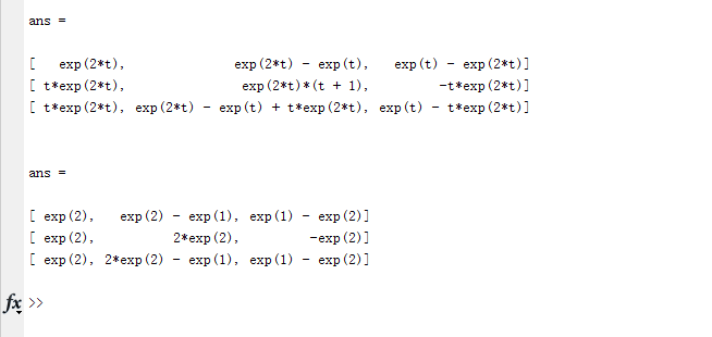 用MATLAB计算常规矩阵函数 eAt sinA_matlab求矩阵指数eat-CSDN博客