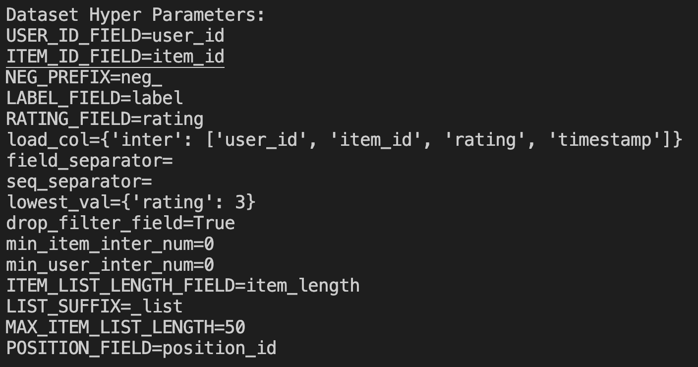 RecBole小白入门系列博客（四）——Sequential类模型运行流程_recbole 保存模型结果-CSDN博客