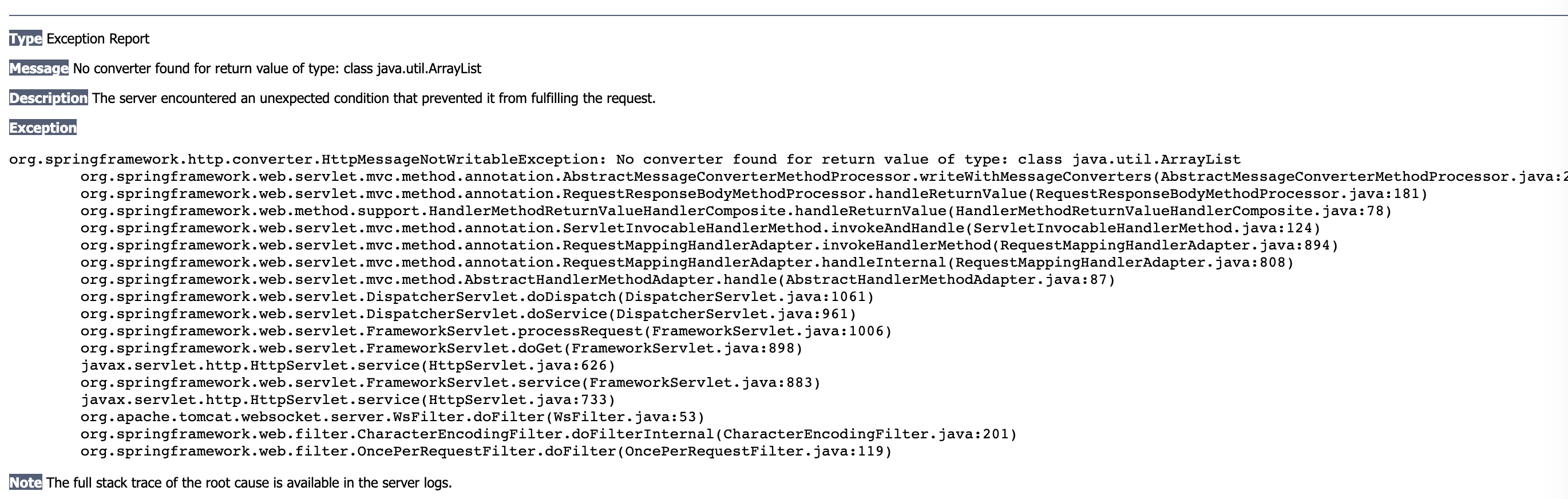 org.springframework.http.converter.HttpMessageNotWritableException - Programmer Sought