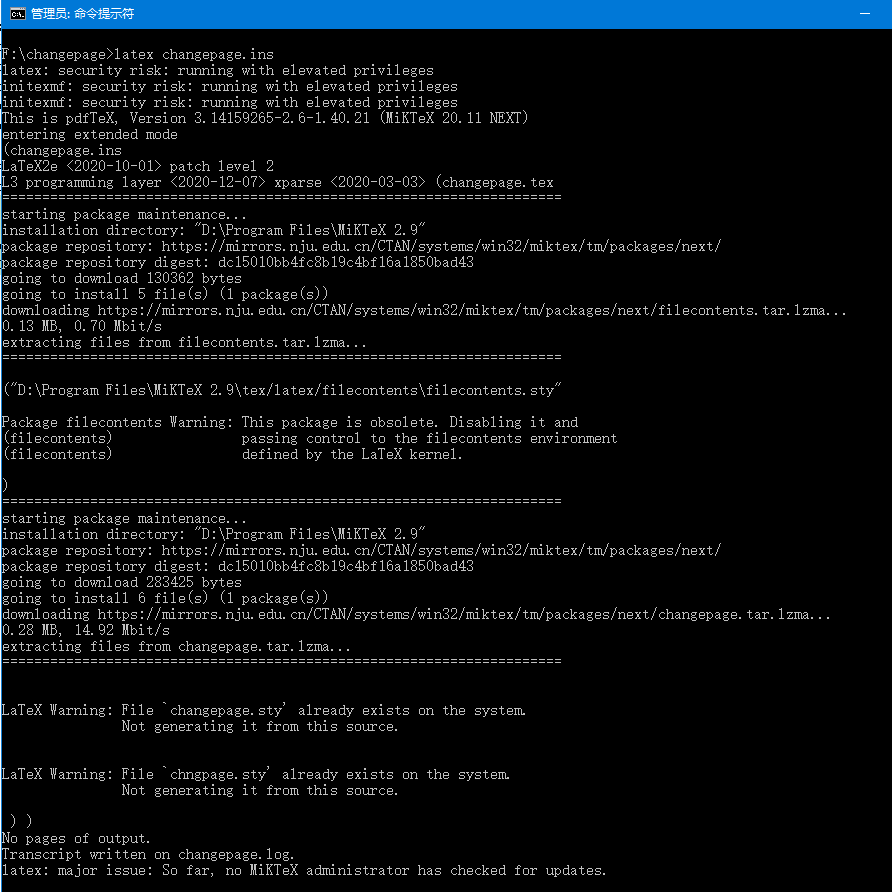 Win10系统 LaTeX Error: “XXXX.sty“文件不存在的解决方案，例如：File `changepage.sty‘ not found._win 7电脑能生成latex但是 ...