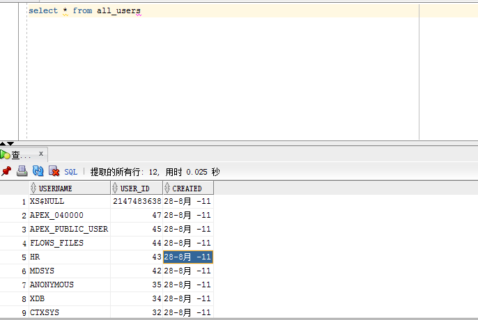 Oracle数据库基本操作（和MySQL的类比操作）全局查询篇_oracle show databases-CSDN博客