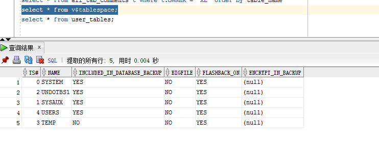 Oracle数据库基本操作（和MySQL的类比操作）全局查询篇_oracle show databases-CSDN博客