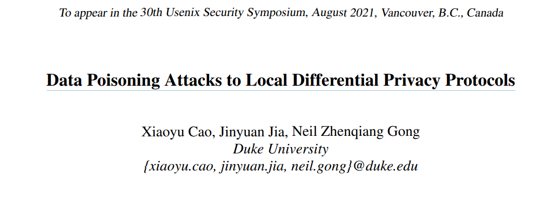 图隐私论文速递：Data Poisoning Attacks to Local Differential Privacy_manipulation attacks in local ...
