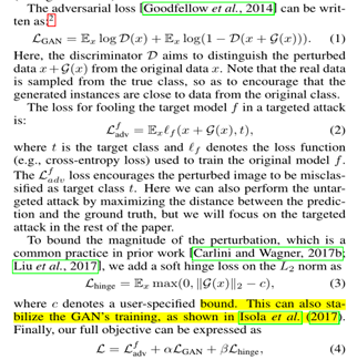 【论文笔记】 Generating Adversarial Examples with Adversarial Networks ...