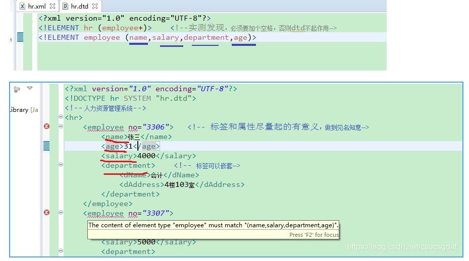 XML二：XML语义约束DTD简介；DTD示例；XML Schema；-CSDN博客