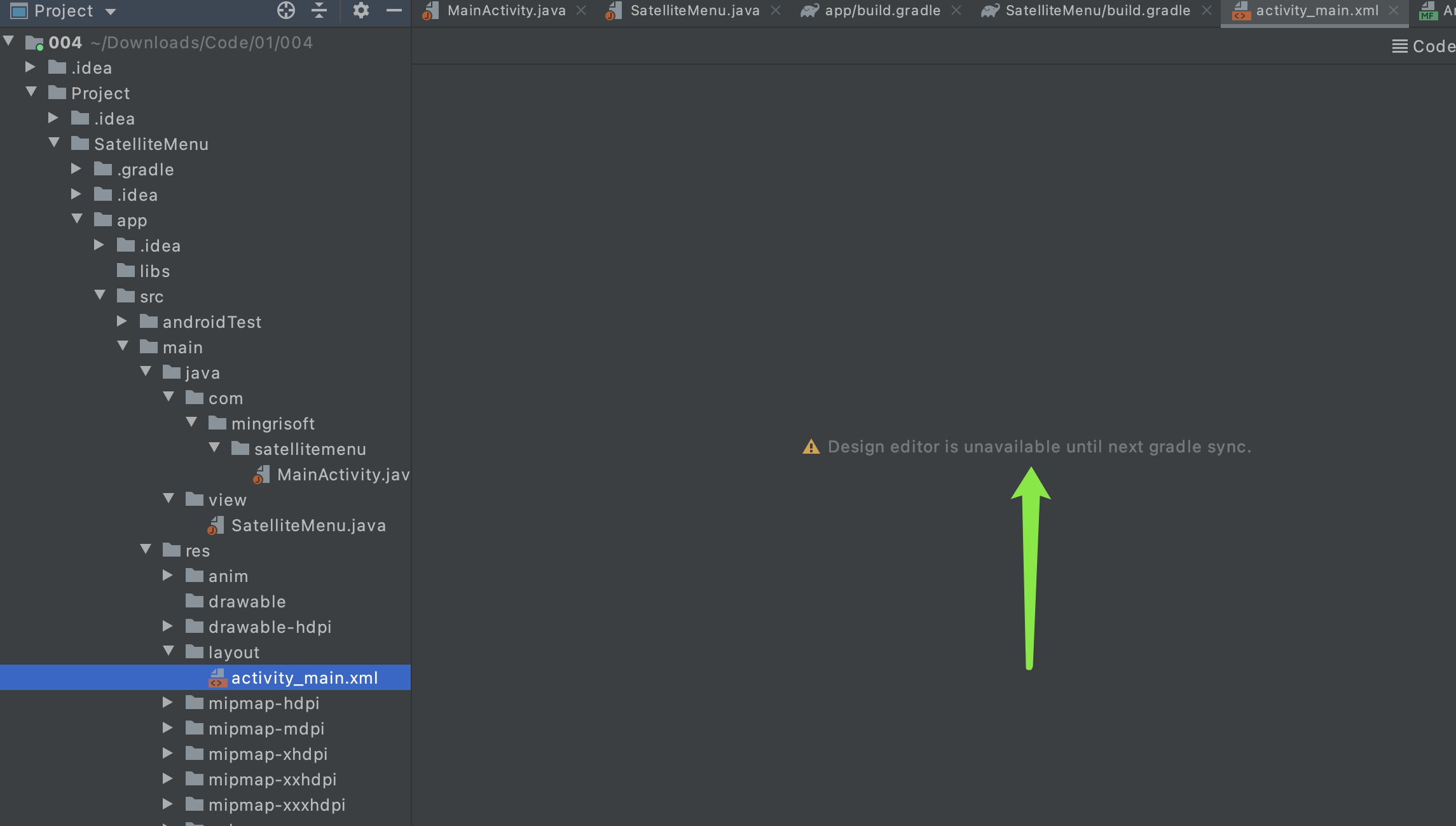 安卓笔记整理-打开项目无法加载可视化编辑器,提示Design editor is unavaiable until next gradle sync_design editor is ...