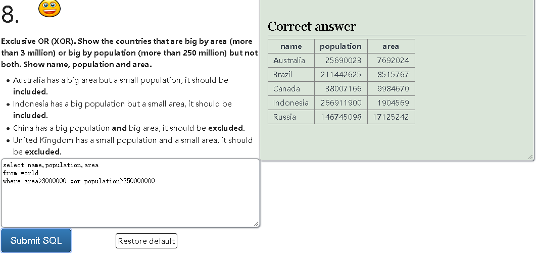 sqlzoo SELECT from WORLD Tutorial 练习答案_tutorial world答案-CSDN博客