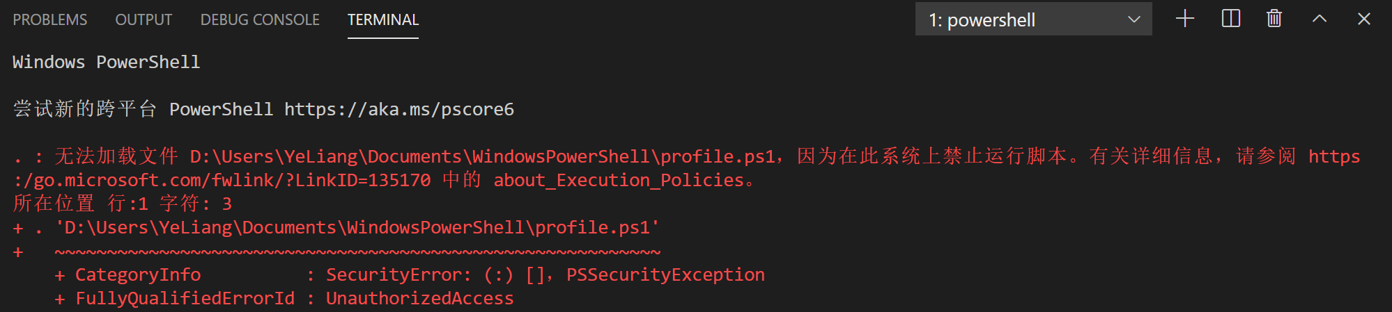 win10使用vscode+anaconda+Python环境配置（解决无法加载文件 \WindowsPowerShell\profile.ps1，因为在此系统上禁止运行脚本 ...