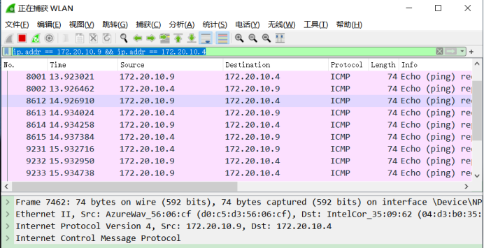 WireShark ICMP报文和TCP报文格式分析_wireshark的icmp报文结构-CSDN博客