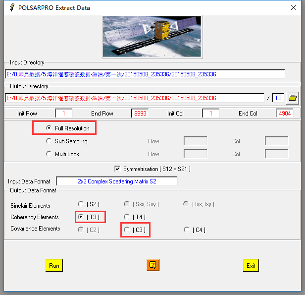 Radarsat-2全极化SAR数据C3和T3矩阵的提取———PolSARpro_polsarpro出现这个错误error in the radarsat-2 data type (-CSDN博客