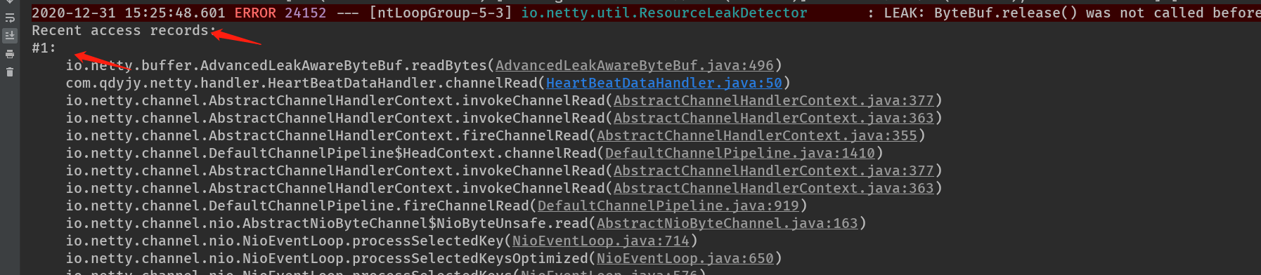netty使用中的LEAK: ByteBuf.release() was not called before it‘s garbage-collected_leak: bytebuf ...
