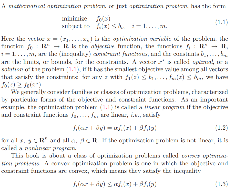 读convex optimization (Stephen Boyd)：最优化 最小二乘 线性规划 凸优化 非线性规划 (intro part)_stephen boyd, convex ...