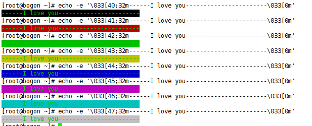 echo -e “\033[字背景颜色 字体颜色m字符串\033[0m“解释_echo -e 033-CSDN博客