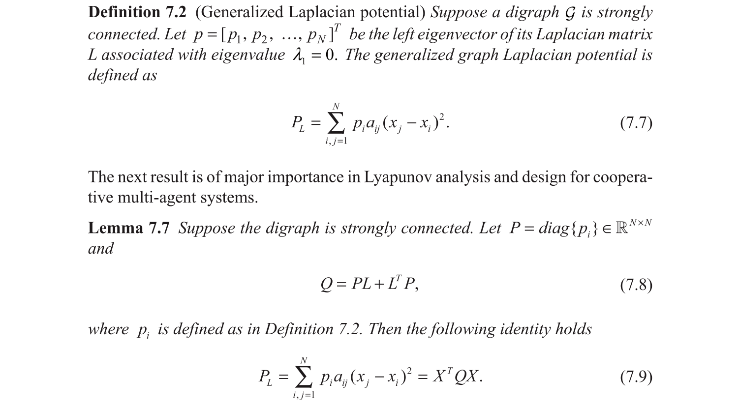 【控制】能量函数Graph Laplacian Potential and Lyapunov Functions for Multi-Agent Systems-CSDN博客