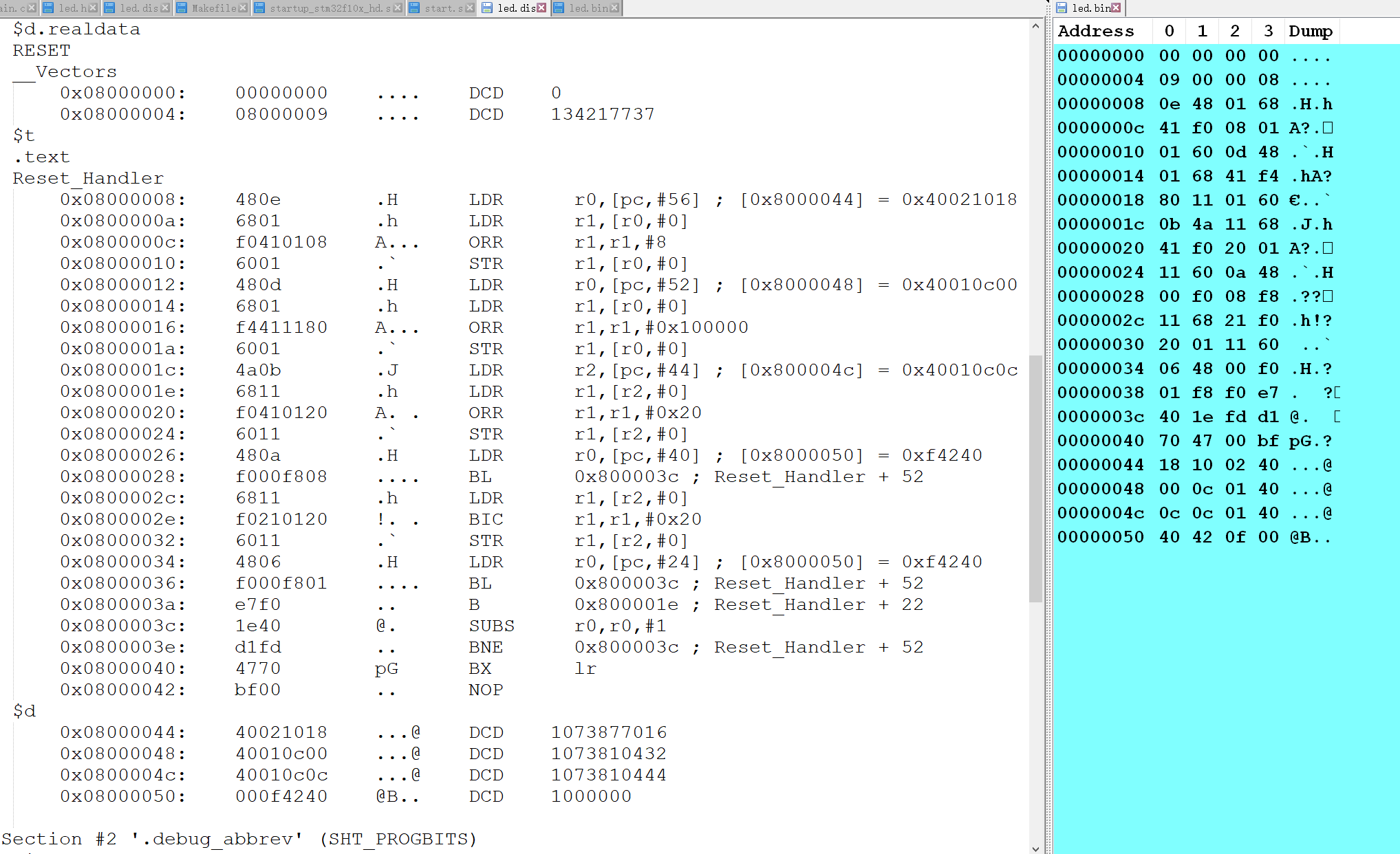 STM32裸机开发（3） — 使用汇编点亮LED灯_stm32汇编点亮一个led灯-CSDN博客