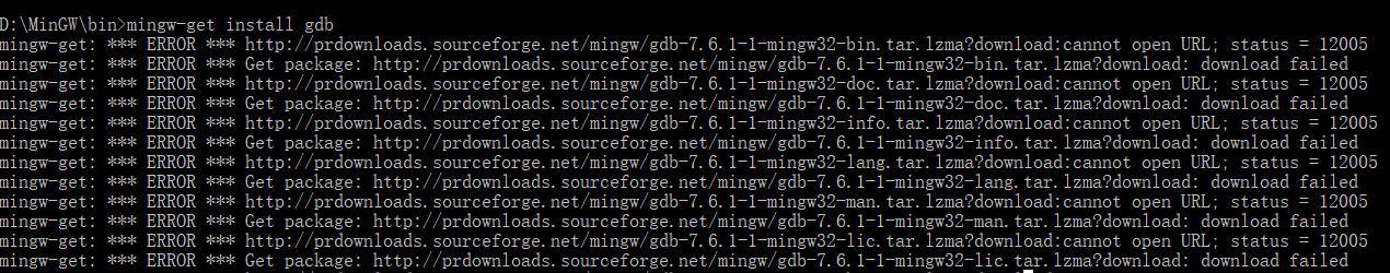 MinGW Installation Manager download failed无法下载gdb、gcc、g++-CSDN博客