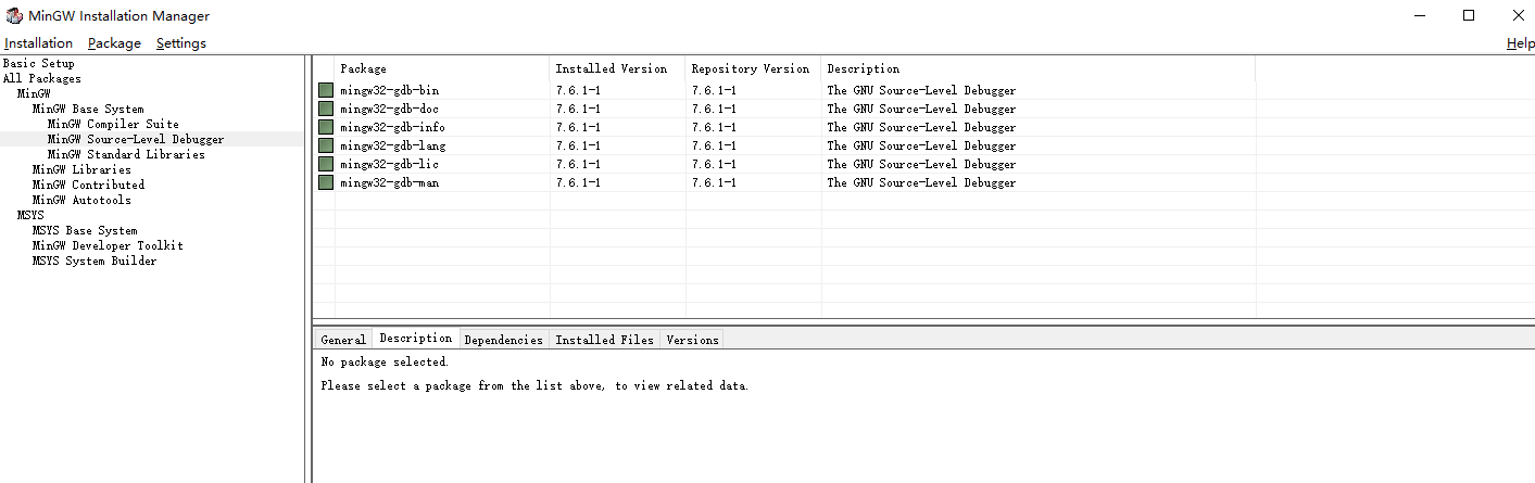 MinGW Installation Manager download failed无法下载gdb、gcc、g++-CSDN博客