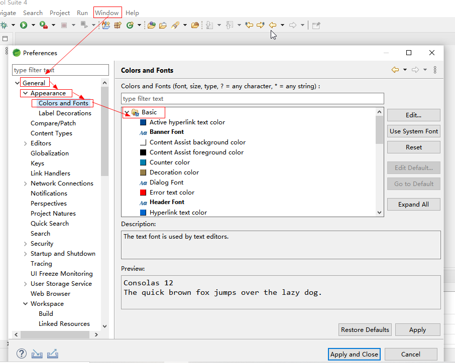 Modify The Basic Settings Of Font Size Color And Coding Format In Sts Programmer Sought