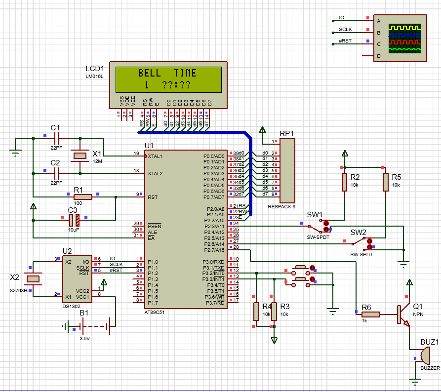 基于51+DS1302智能时钟设计_51单片ds1302实现定时功能-CSDN博客