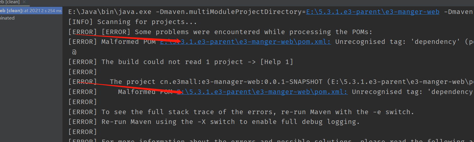 Invalid content was found starting with element ‘{“http://maven.apache.org/POM/4.0.0“:dependency ...