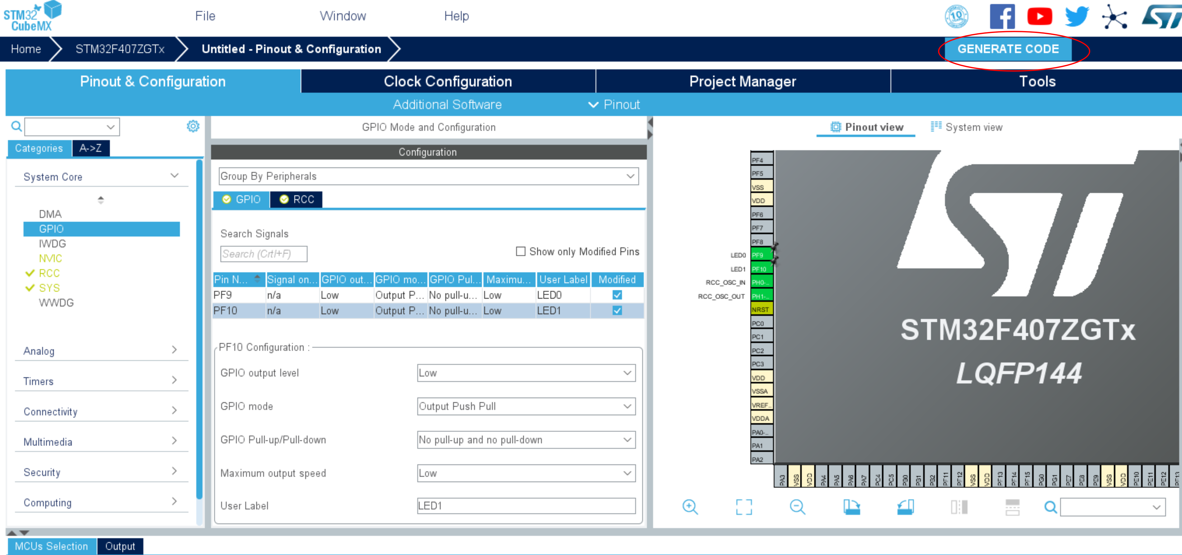 STM32 CubeMX学习：1. 点亮LED_writepin-CSDN博客