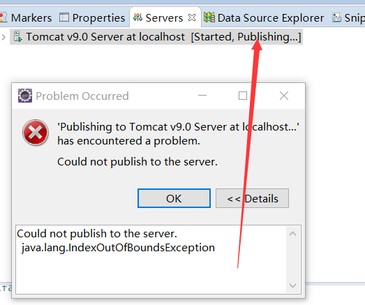 解决An internal error occurred during: “Updating status for Tomcat v9.0 Server at localhost ...