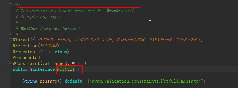 JSR303数据校验 和@NotEmpty、@NotNull、@NotBlank的源码注释、区别、_@notblank源码-CSDN博客