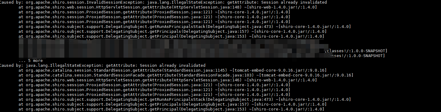 解决通过shiro获取登录用户信息时出现的getAttribute: Session atready invalidated的问题_shiro根据ip查询登录用户的session-CSDN博客