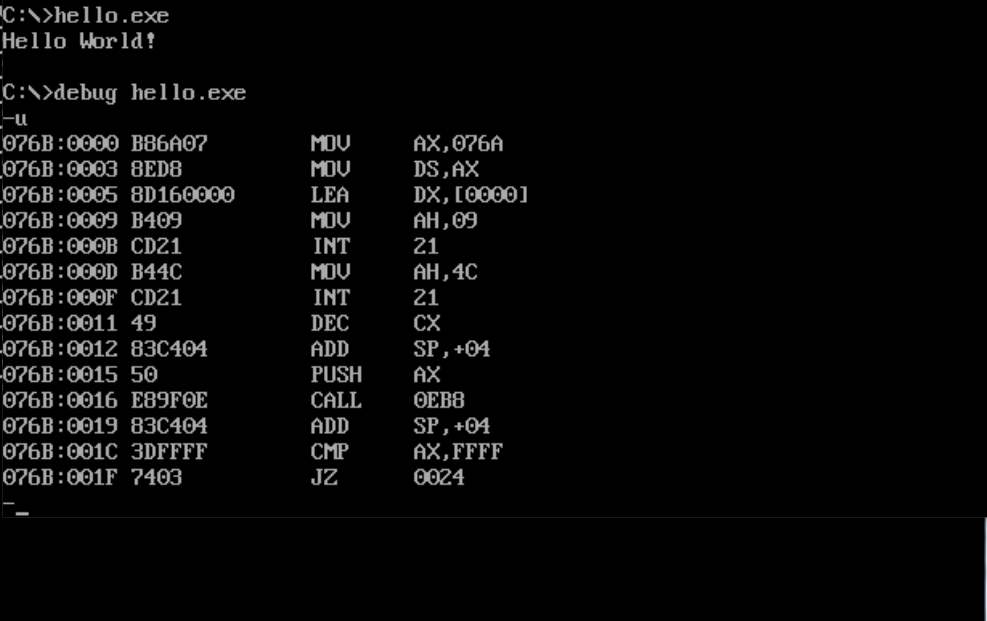 汇编——dosbox的debug常用指令dosbox Debug 调试汇编 Csdn博客 3094