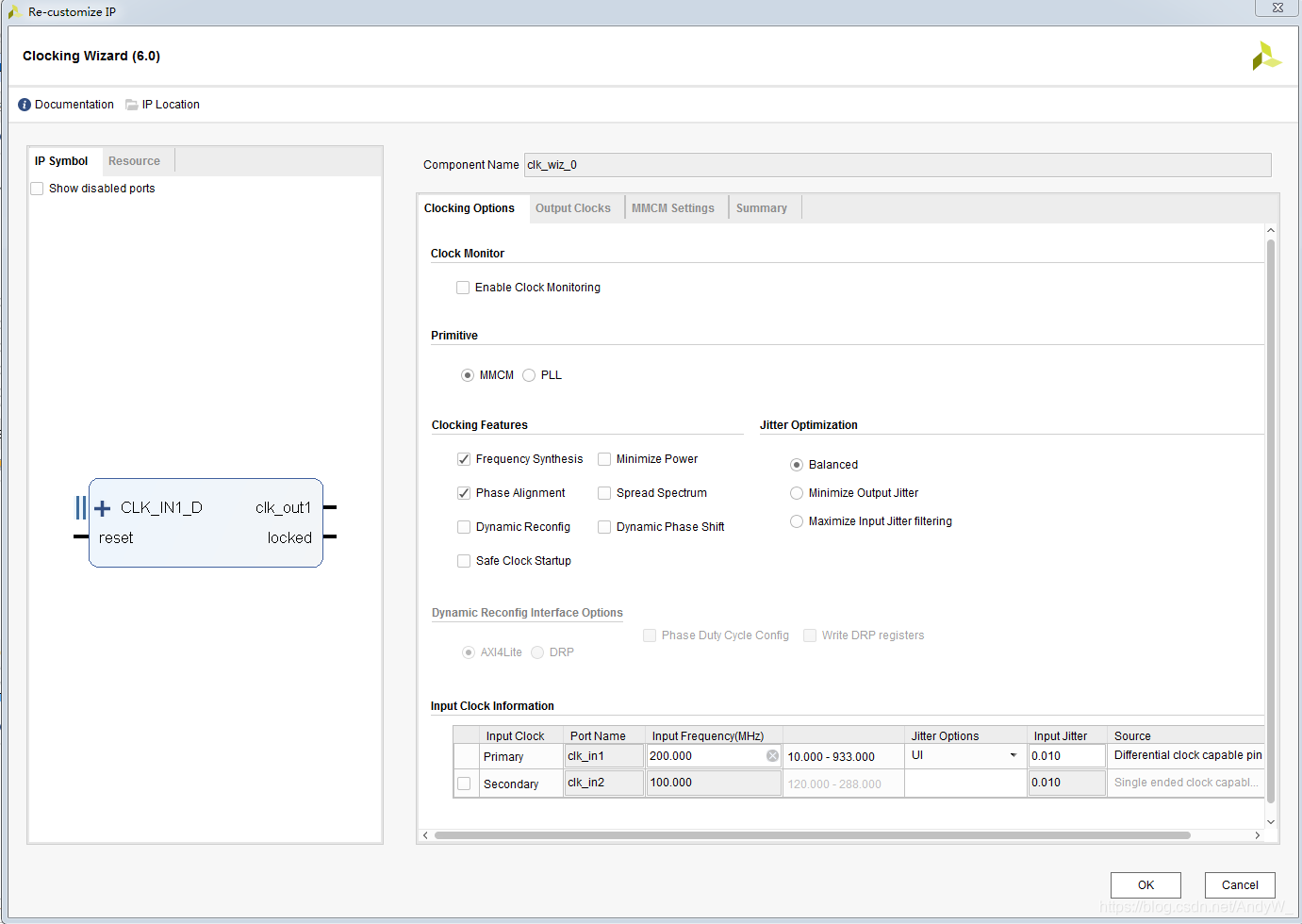 Vivado Clockingwizard Ip配置vivado Clocking Wizard Csdn博客