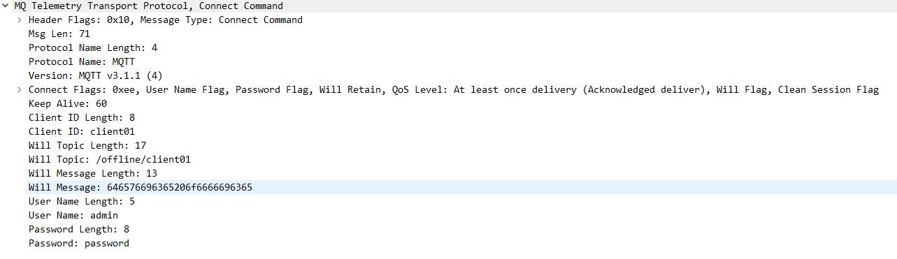 MQTT协议详解及开发教程（五）CONNECT/CONNACK报文分析_mqttclient.connect-CSDN博客