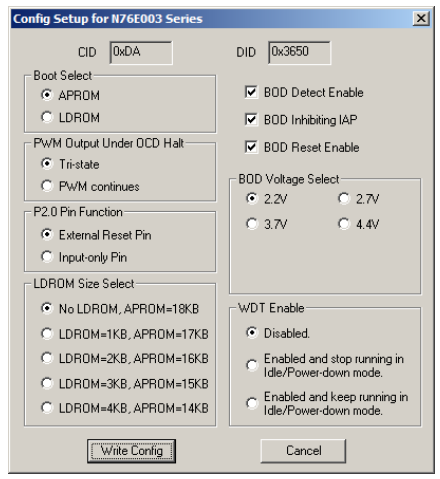 Nuvoton_N76E003使用教程_n76e003at20烧录方法-CSDN博客