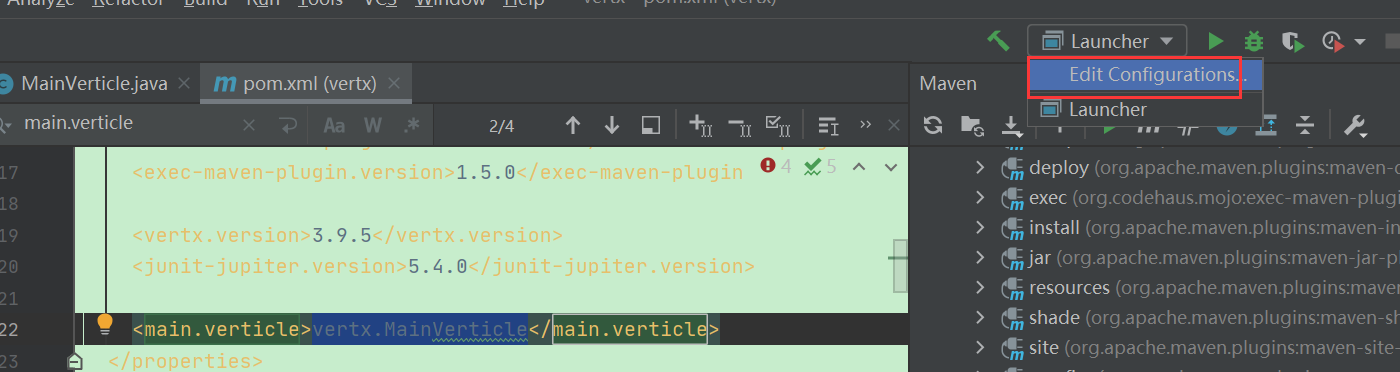 idea 运行第一个vertx程序helloworld_idea vertx java io.vertx.core.launcher-CSDN博客