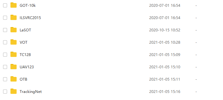 目标跟踪OTB、VOT、UAV123、TC128、GOT-10k、LaSOT和TrackingNet数据集百度云下载_otb2015数据集下载-CSDN博客