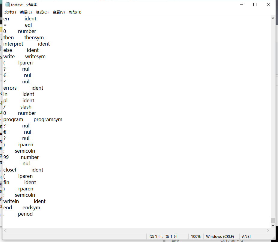 编译原理-PL0词法分析实验(包含源码)_csdn pl0词法分析-CSDN博客
