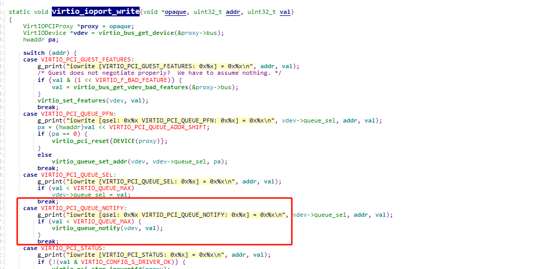 qemu: virtio 设备 VIRTIO_PCI_QUEUE_NOTIFY 寄存器处理_virtio control queue-CSDN博客