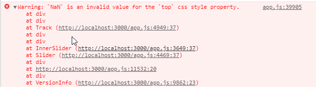 ANTDesign CAROUSEL EFFECT Configuration Warning: `nan` is an invalid value for the` top` CSS ...
