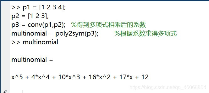Matlab 多项式的四则运算与导数运算三元四次多项式怎么用matlab计算 Csdn博客