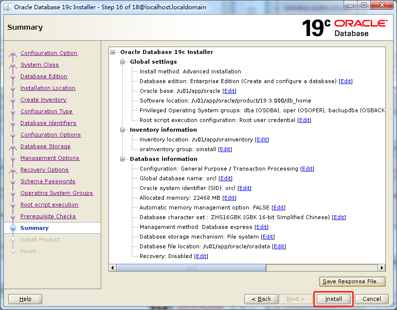 Linux 系统服务端oracle19c数据库全英文版安装教程_oracle19c aarch64版 安装-CSDN博客