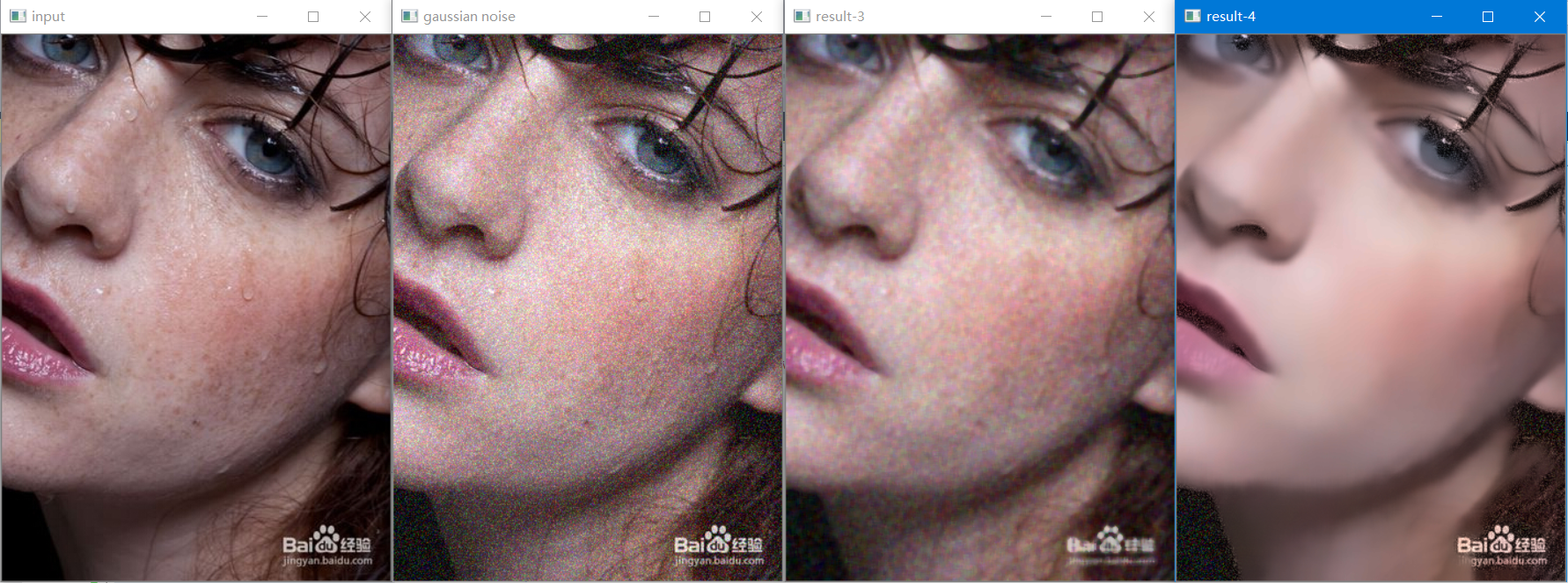 C++ opencv之图像去噪（blur，GaussianBlur，medianBlur，fastNlMeansDenoisingColored）_c++ opencv 去噪_阿超没有蛀牙的 ...