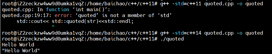 c++14：std::quoted-CSDN博客