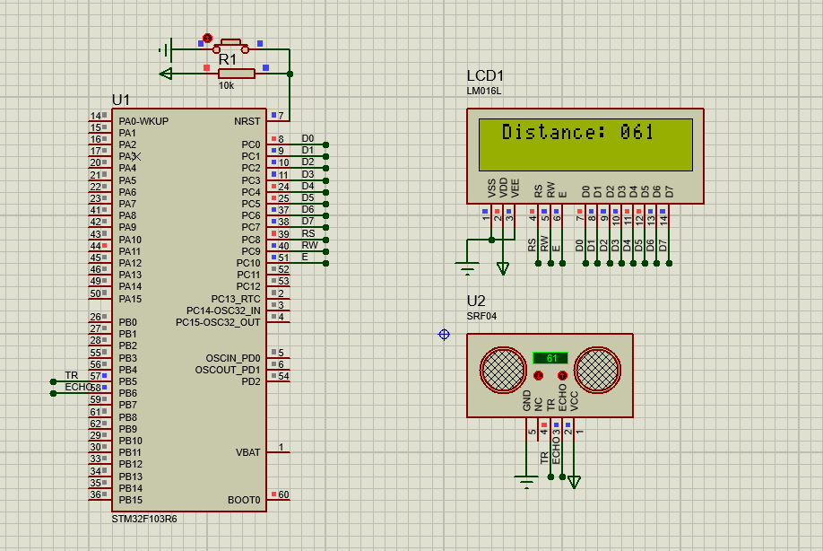 使用proteus仿真STM32超声波SRF04测距！Code+Proteus_超声波测距模块proteus stm32-CSDN博客